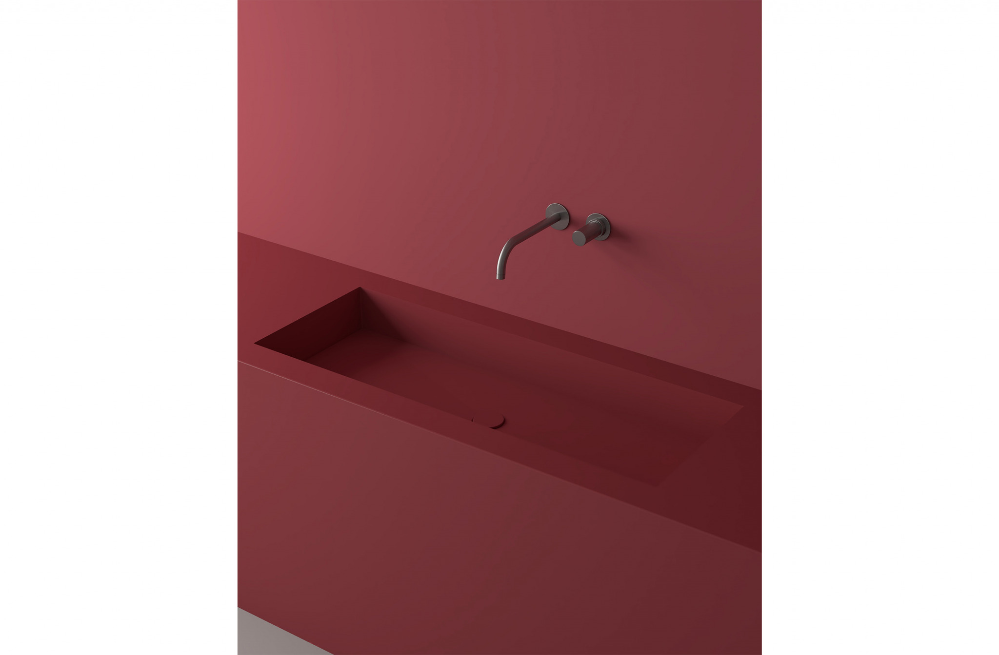 LC3XL-Lavabo rectangular de Solid Surface con color y textura personalizable. - BY ICÓNICO